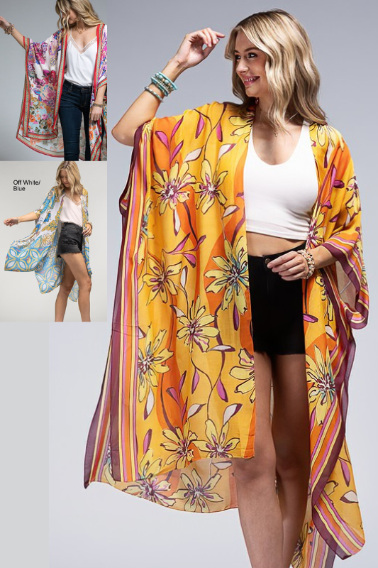 One Size Beautiful Long Kimonos - Multiple Colors – Debra's Passion ...
